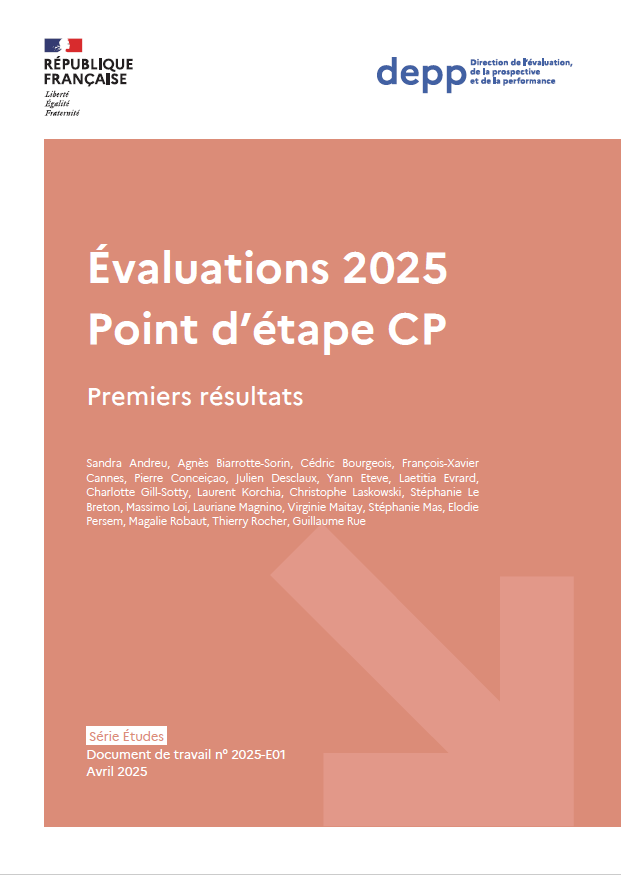 Évaluations 2025 Point d’étape CP - Premiers résultats | Ministère de l'Education Nationale, de ...