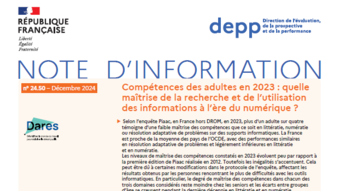 Les notes d'Information de la Depp | Ministère de l'Education Nationale